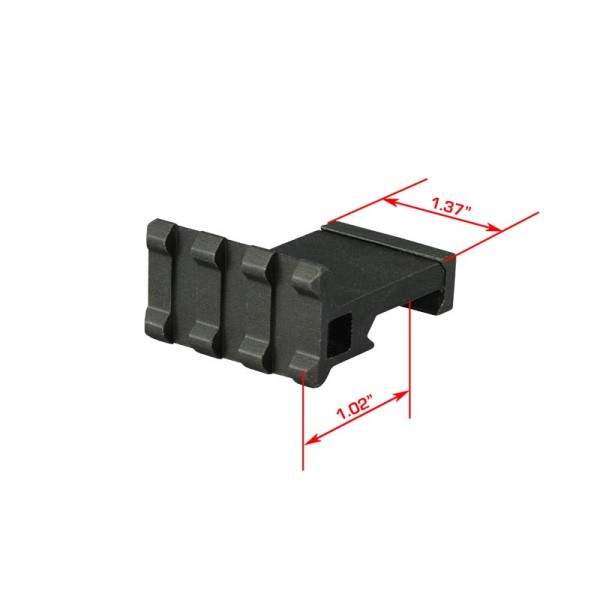Lion Gears Tactical Picatinny 90 Degree 3 Slots Light Weight Mount ...