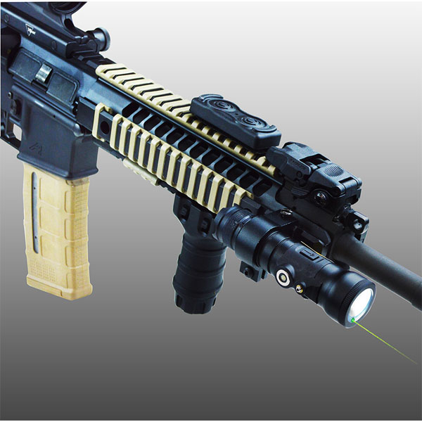 Lion Gears Tactical Compact Flashlight / Green Laser Combo , Complete w ...