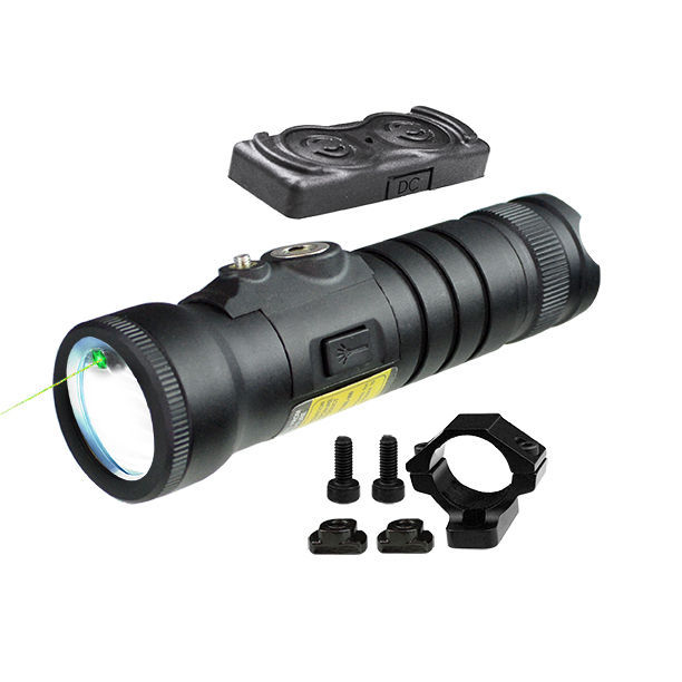 Lion Gears Tactical Rechargeable Flashlight / Green Laser Combo ...